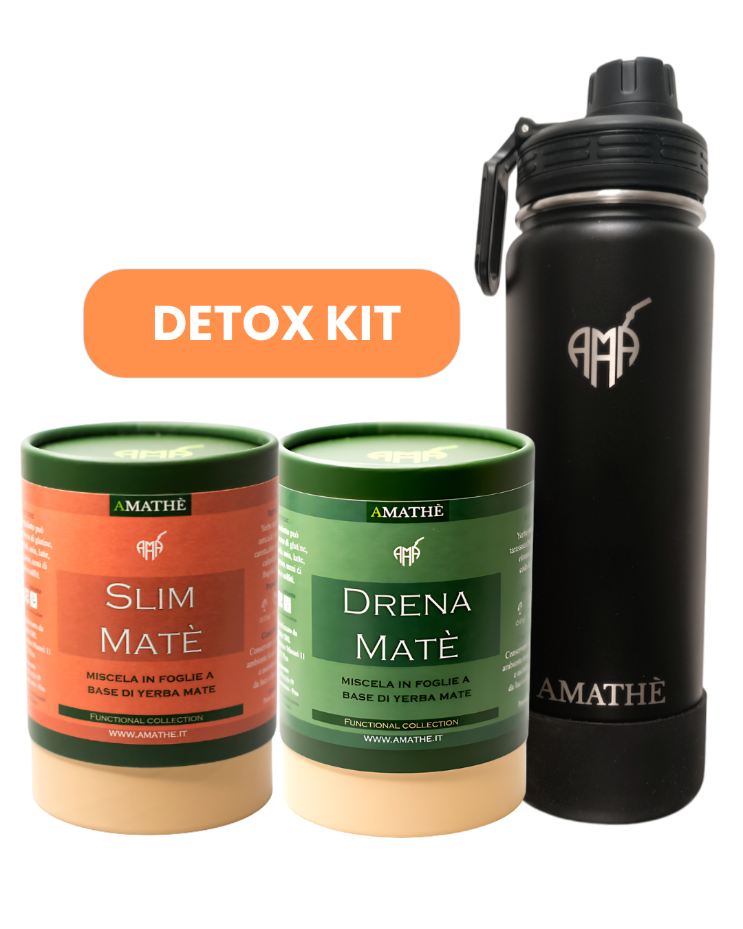 Bundle Drena + Slim + Borraccia - Kit Dimagrimento | Amathé